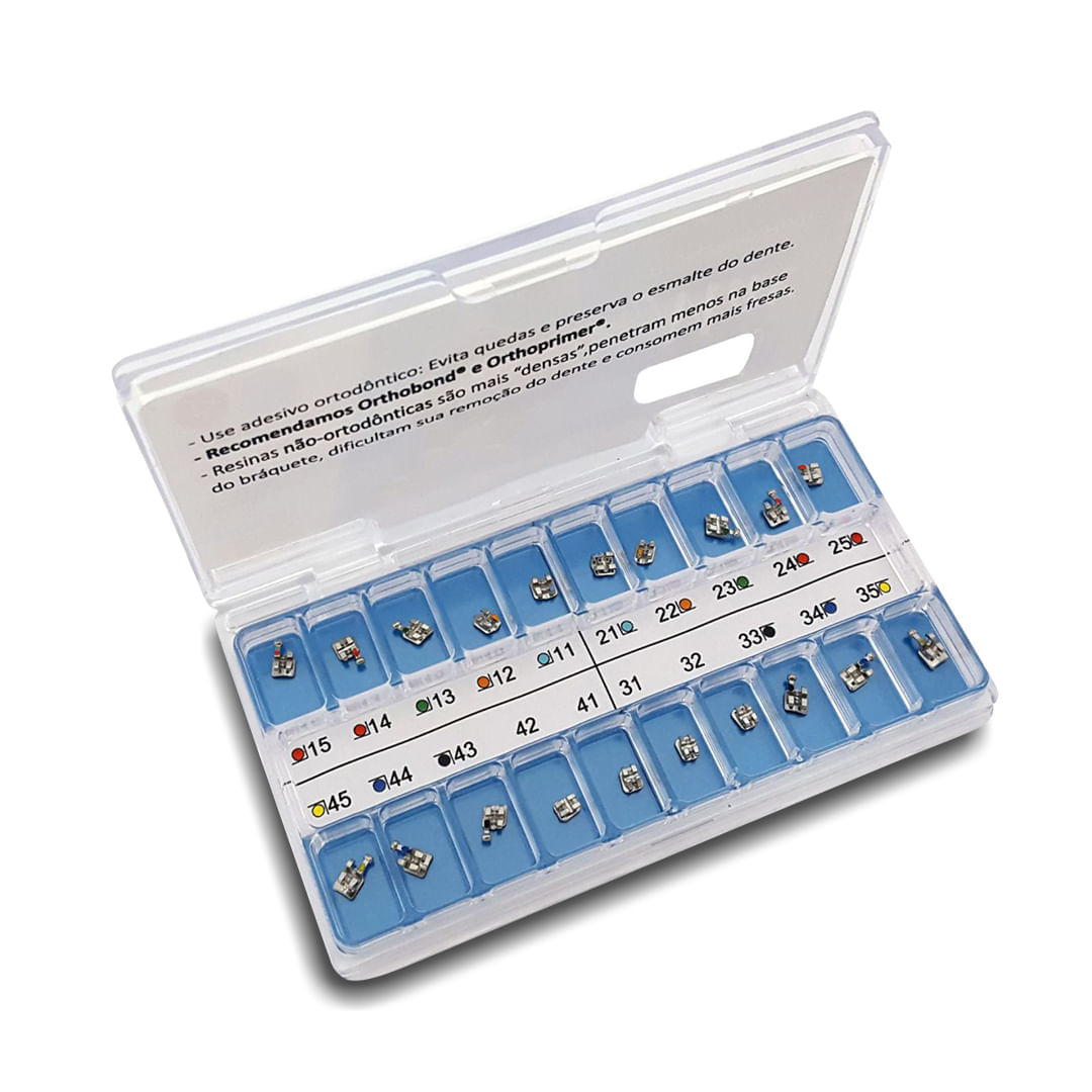 Kit Bráquetes 01 Caso Prescrição Roth Max .018 Gancho Canino Morelli